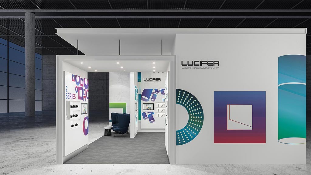 Lucifer Lighting Company Tradeshow Booth and Ads | Gensler