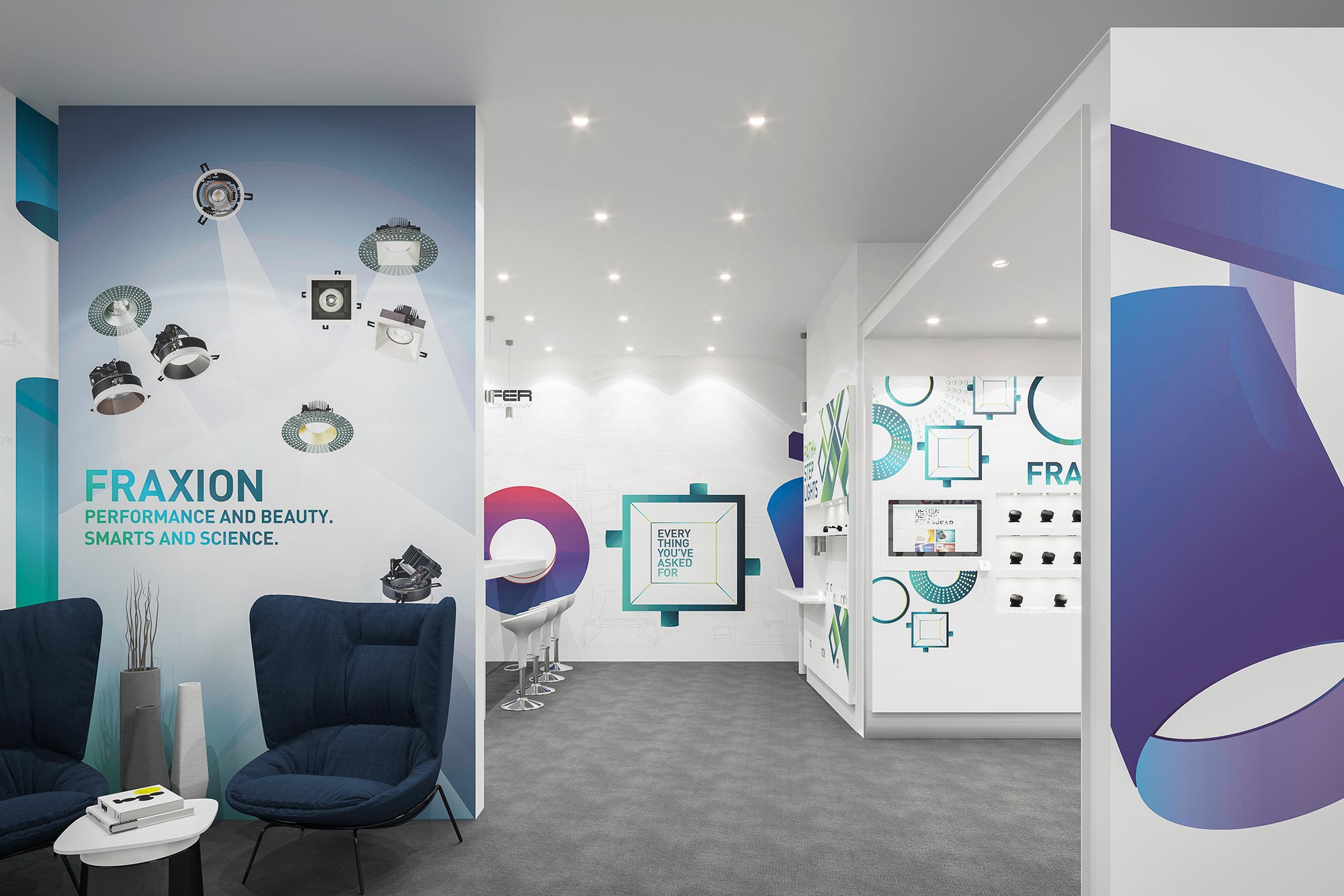 Lucifer Lighting Company Tradeshow Booth and Ads | Gensler